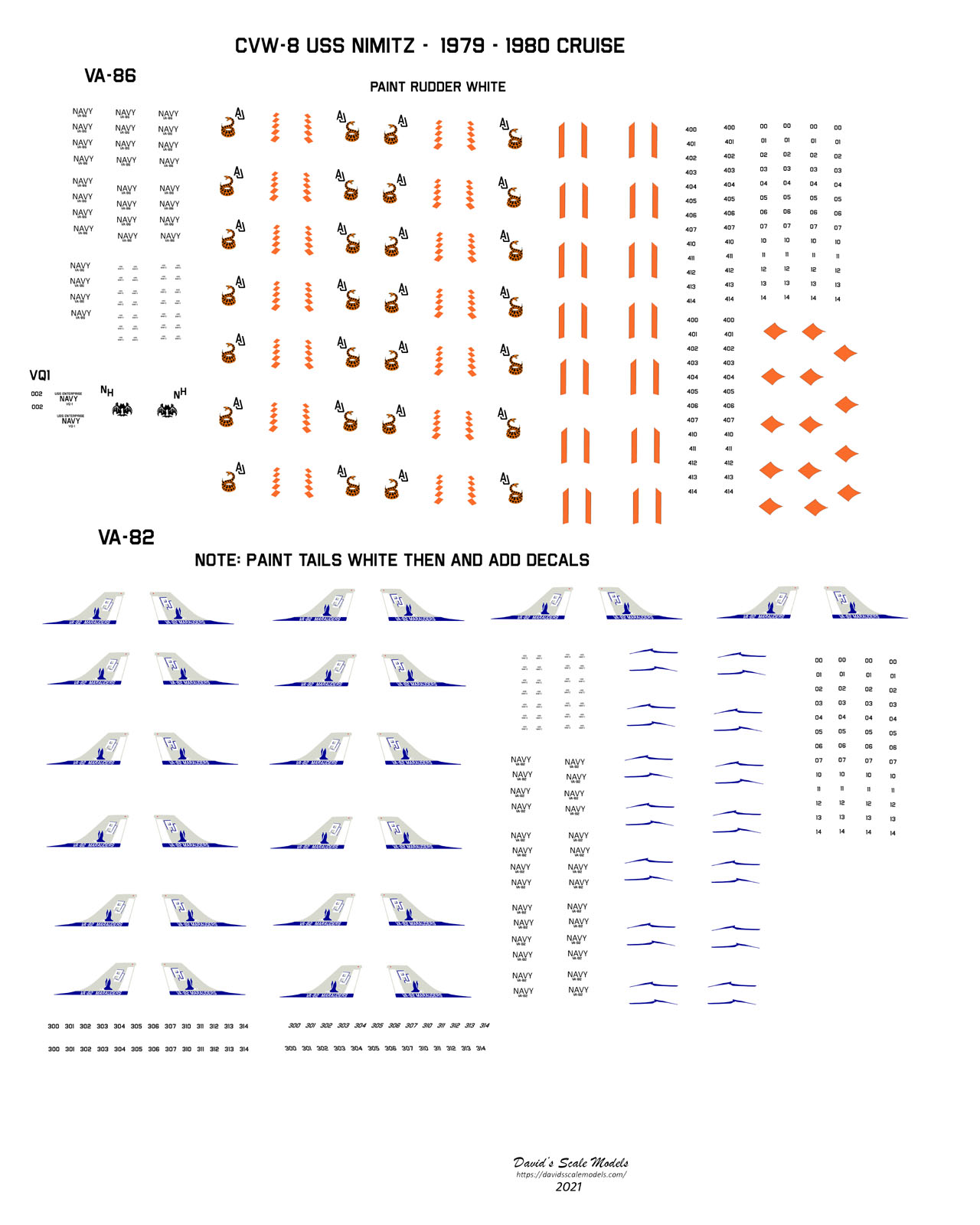 CVW-8 USS Nimitz 1979-1980 sample 2 – Davids Scale Models